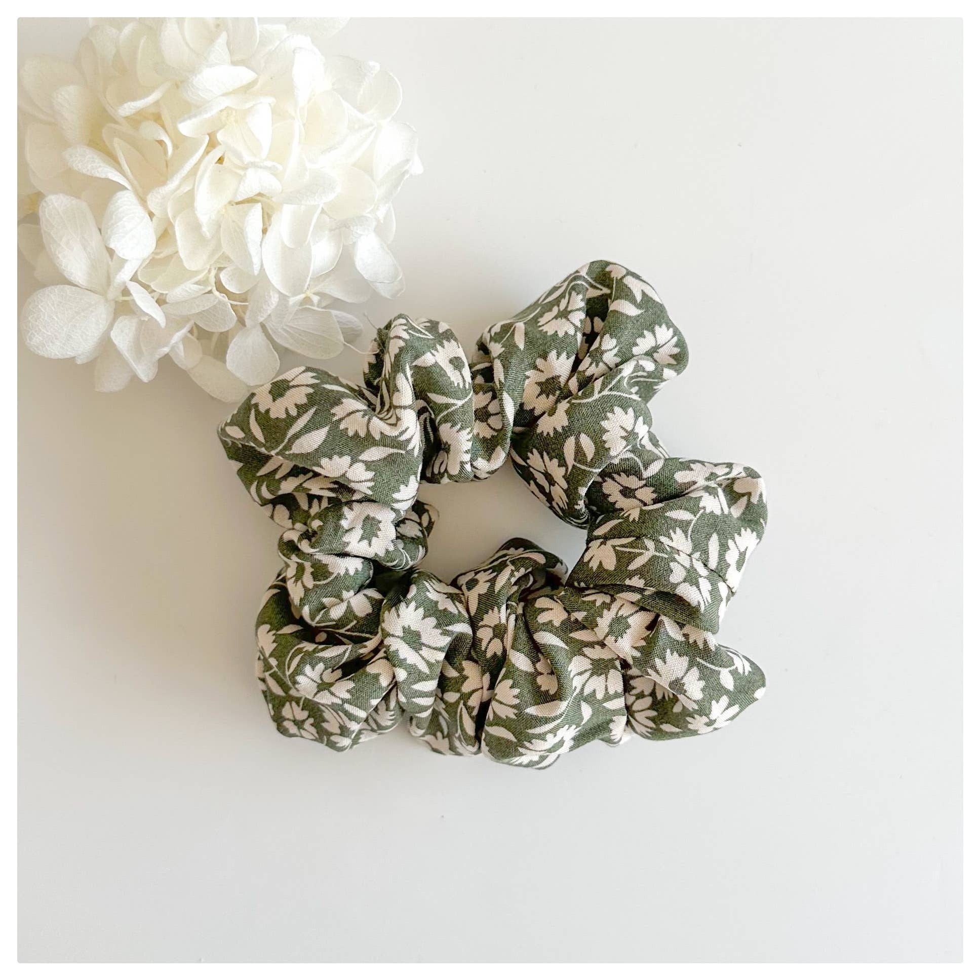 Olive Petal Scrunchie | The Petal Folk/ Muswellbrook florist